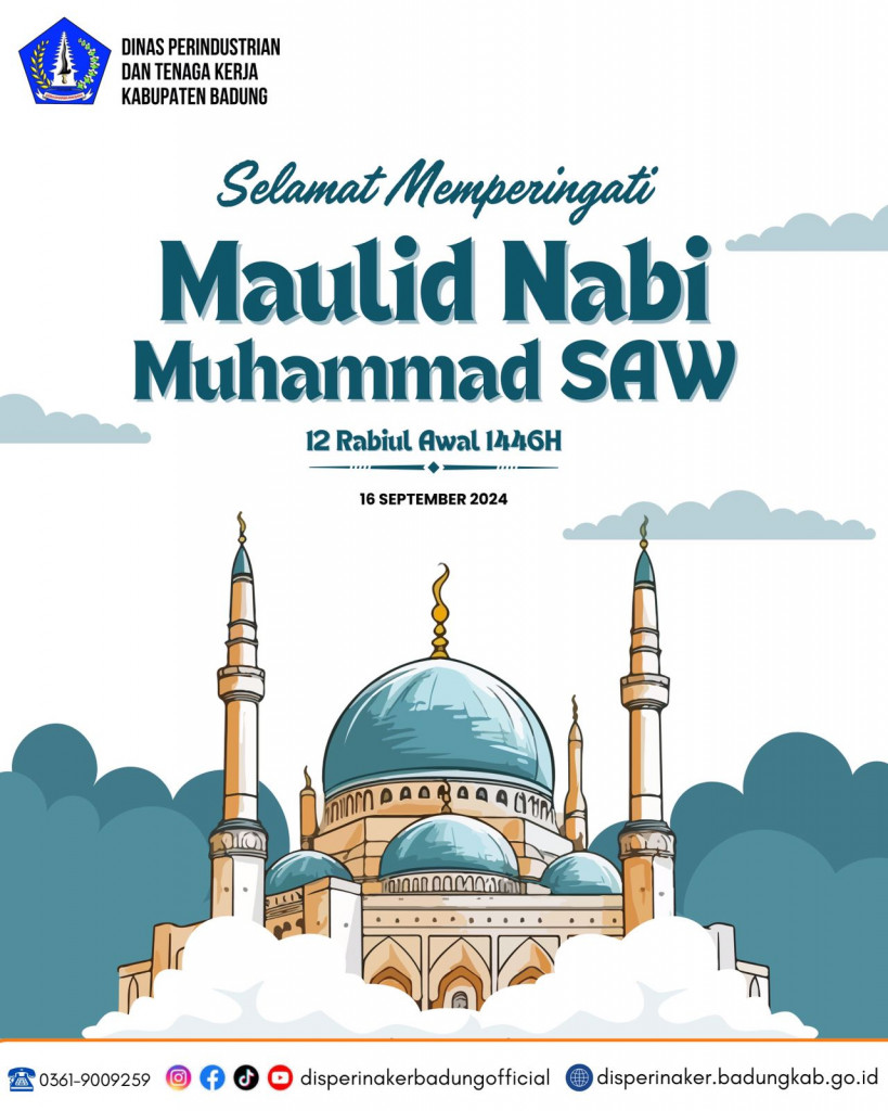 Selamat Memperingati Maulid Nabi Muhammad SAW | Disperinaker Badung